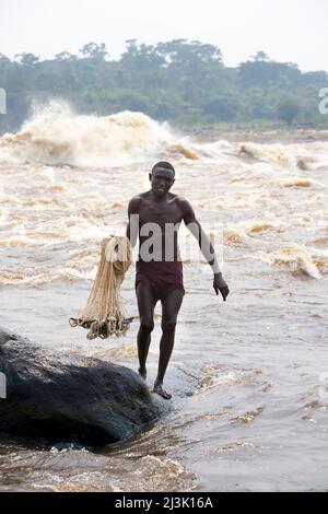 Congo river rapids, Kinshasa, Democratic Republic of Congo, Africa ...