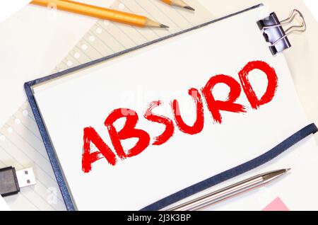 absurdism word write on paper Stock Photo - Alamy