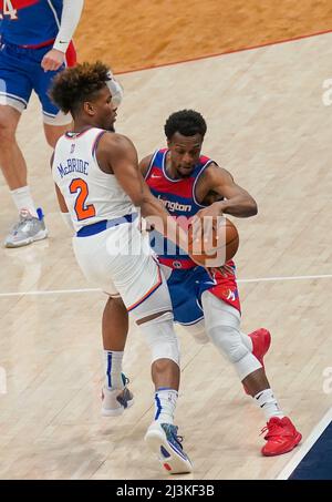 New York Knicks guard Miles McBride against the Golden State Warriors ...