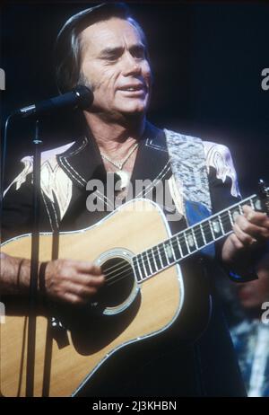 George Jones performs live on stage CIRCA 1981 Credit: Jeffrey Mayer ...