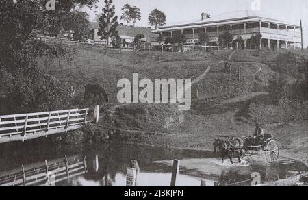 The river crossing at Uki, outside Murwillumbah, northern new south ...