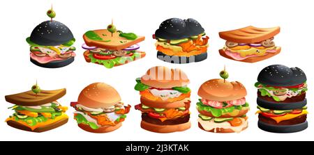 King sandwich with egg isolated in mascot Stock Vector Image & Art - Alamy