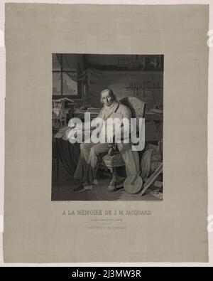 Portrait of Joseph Marie Jacquard (1752-1834), Lyon, 19th century Stock ...
