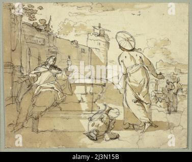 Illustration of Christ and the Woman of Samaria (Gospel of John) Jesus ...