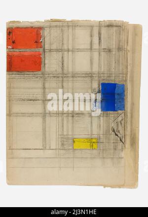 Composition in Color. Piet Mondrian (Pieter Mondriaan) 1917. Oil on ...