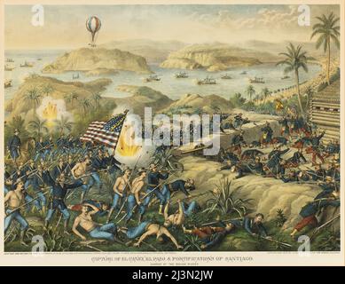 Battle of El Caney, 1898 Stock Photo - Alamy