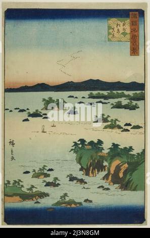 Utagawa Hiroshige II (Shigenobu). Actual View of Hirose, Unshu Province ...