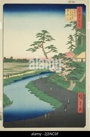 Basho's Hut on Camellia Hill Beside the Aquaduct at Sekiguchi ...