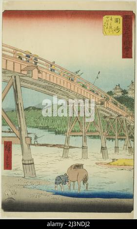 Yahagi Bridge at Okazaki on the Tokaido (Tokaido Okazaki Yahagi no ...