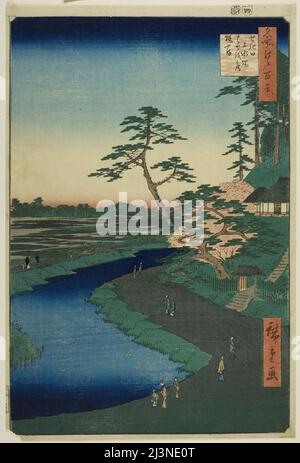 Basho's Hut on Camellia Hill Beside the Aquaduct at Sekiguchi ...