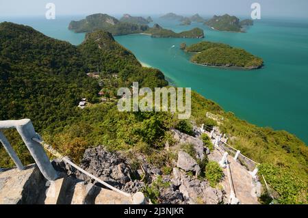 View from Pha Jun Jaras viewpoint. Ko Wua Ta Lap. Ang Thong marine park ...