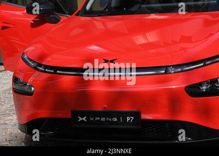 Copenhagen/Denmark/.09 April 2022/.Official lancering XPENG electrick ...