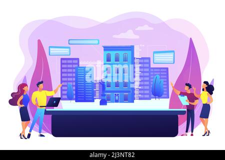 Augmented reality urban modeling, city VR experience. Interactive ...