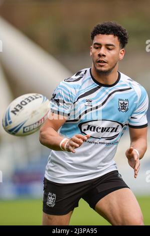 Darnell McIntosh #5 of Hull FC during pre-game warm up Stock Photo - Alamy