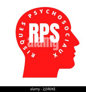 Psychosocial hazard symbol icon called RPS risques psychosociaux in ...