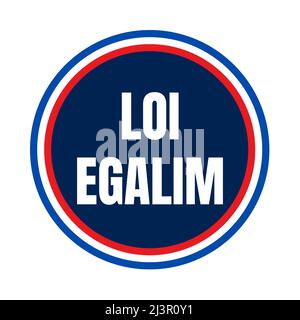 Egalim 3 law symbol in France called loi egalim 3 in French language ...
