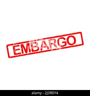 Rubber stamp with text embargo Stock Photo - Alamy