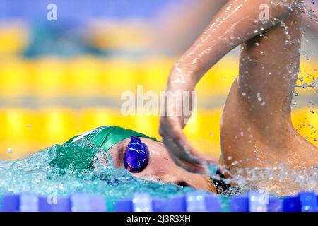 Freya Colbert in the Women's Open 400m Freestyle on day five of the ...