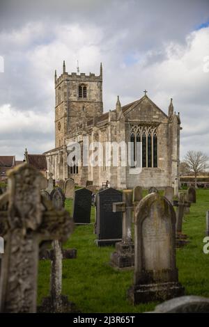 SKIPWITH, UK - MARCH 9, 2022. St Helens church in Skipwith, North ...