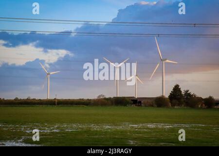 UK, England, Cheshire, Ince, Marsh Lane, house built from remains of ...