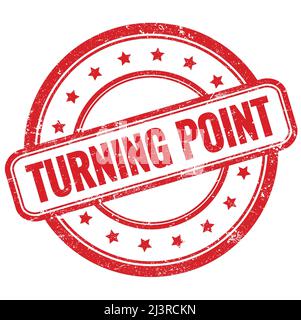 TURNING POINT text on red grungy rectangle stamp sign Stock Photo - Alamy