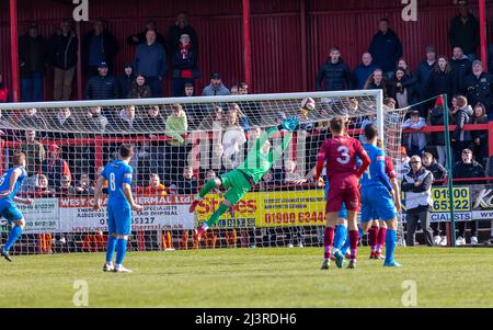 Workington, Cumbria 09 April 2022; Workington AFC who currently sit ...