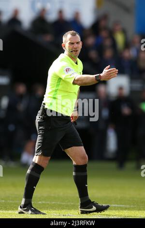 Referee, Tim Robinson looks on during the Premier League match West Ham ...