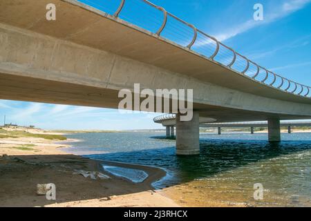 View of the bridge of the Garzon lagoon in Maldonado Stock Photo - Alamy