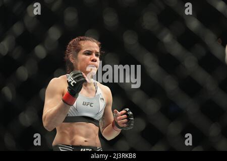 JACKSONVILLE, FL - APRIL 9: (R-L) Kay Hansen takes down Piera Rodríguez ...