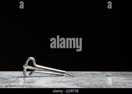 Shankobyz - Kazakh musical instrument on a black background with ...