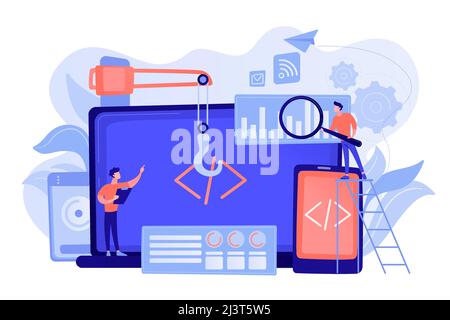 Cross-platform operating system abstract concept vector illustration ...
