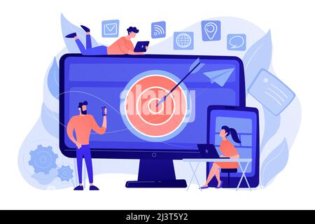 Targeted platform blue gradient concept icon Stock Vector Image & Art ...