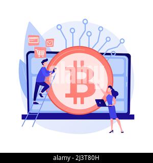 Digital currency abstract concept vector illustration. Cryptocurrency ...