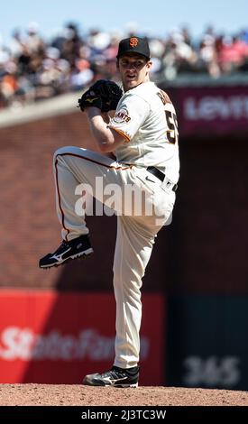 San Francisco Giants' John Brebbia during a baseball game against the ...