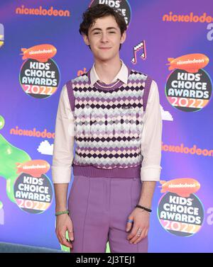 Anton Starkman arrives at the Kids Choice Awards on Saturday, April 9 ...