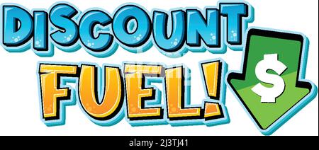 Discount fuel cartoon word logo design illustration Stock Vector Image ...