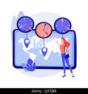 Time zones abstract concept vector illustration Stock Vector Image ...