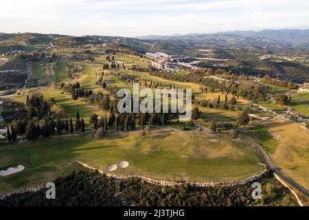 Aerial view of the Minthis Hills golf course, Tsada, Paphos, Cyprus ...