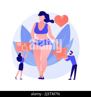 Body positive abstract concept vector illustration Stock Vector Image ...