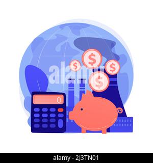 Pollution damage calculation. Industrial plant profit. Planet ...