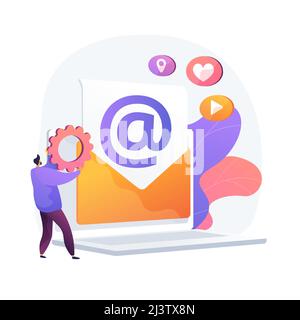 Electronic mail. Receiving and sending e mails. Exchanging messages by electronic device ...