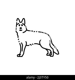 German Shepherd color line icon. Dog breed Stock Vector Image & Art - Alamy