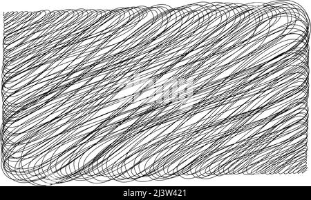 Scribble, sketch lines rectangle plane. Squiggly, zig-zag, criss-cross ...