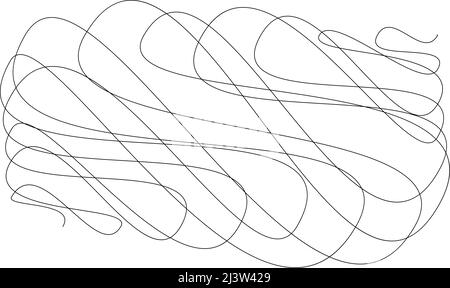 Scribble, sketch lines rectangle plane. Squiggly, zig-zag, criss-cross ...