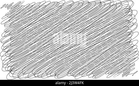 Scribble, sketch lines rectangle plane. Squiggly, zig-zag, criss-cross ...