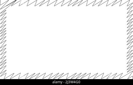 Scribble, sketch lines rectangle plane. Squiggly, zig-zag, criss-cross ...