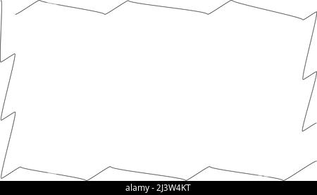 Scribble, sketch lines rectangle plane. Squiggly, zig-zag, criss-cross ...