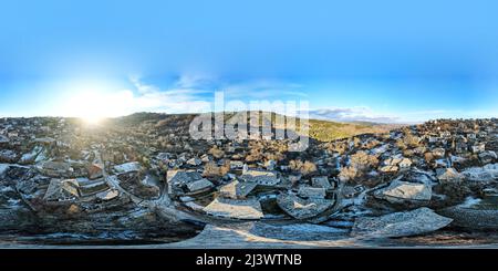 Aerial view of Village of Dolen with Authentic nineteenth century ...