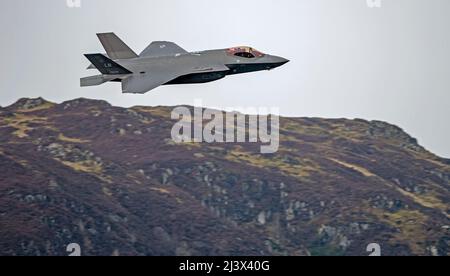 USAF F-35A Lightning II "Loki" flight from RAF Lakenheath 495th ...