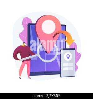 Cross-device tracking abstract concept vector illustration Stock Vector ...